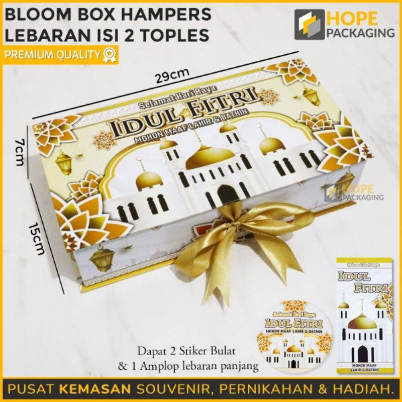 Jual Box Hampers Lebaran / Bloom Box Idul Fitri 2 Toples Free Amplop ...