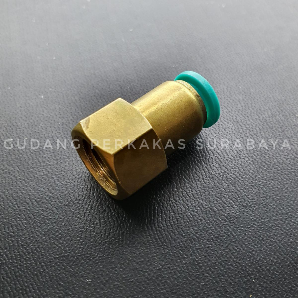 Jual FEMALE STRAIGHT FITTING 10 mm SELANG PU FITTING PU FITTING PNEUMATIC FITTING KOMPRESOR ...