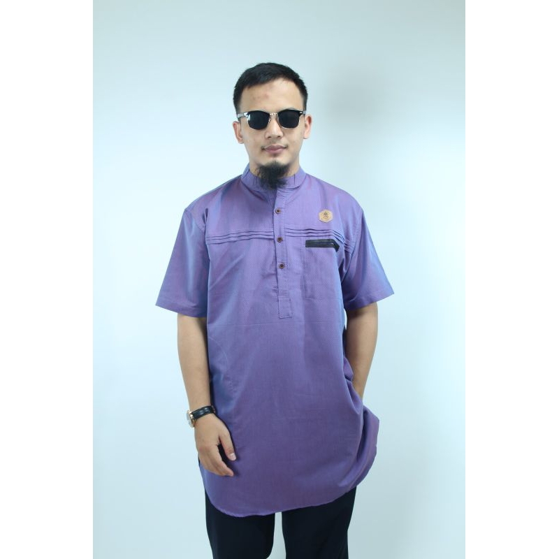 Jual Gamis Pria Al Amwa Kurta Pakistan Ungu Baju Sholat Koko Premium ...