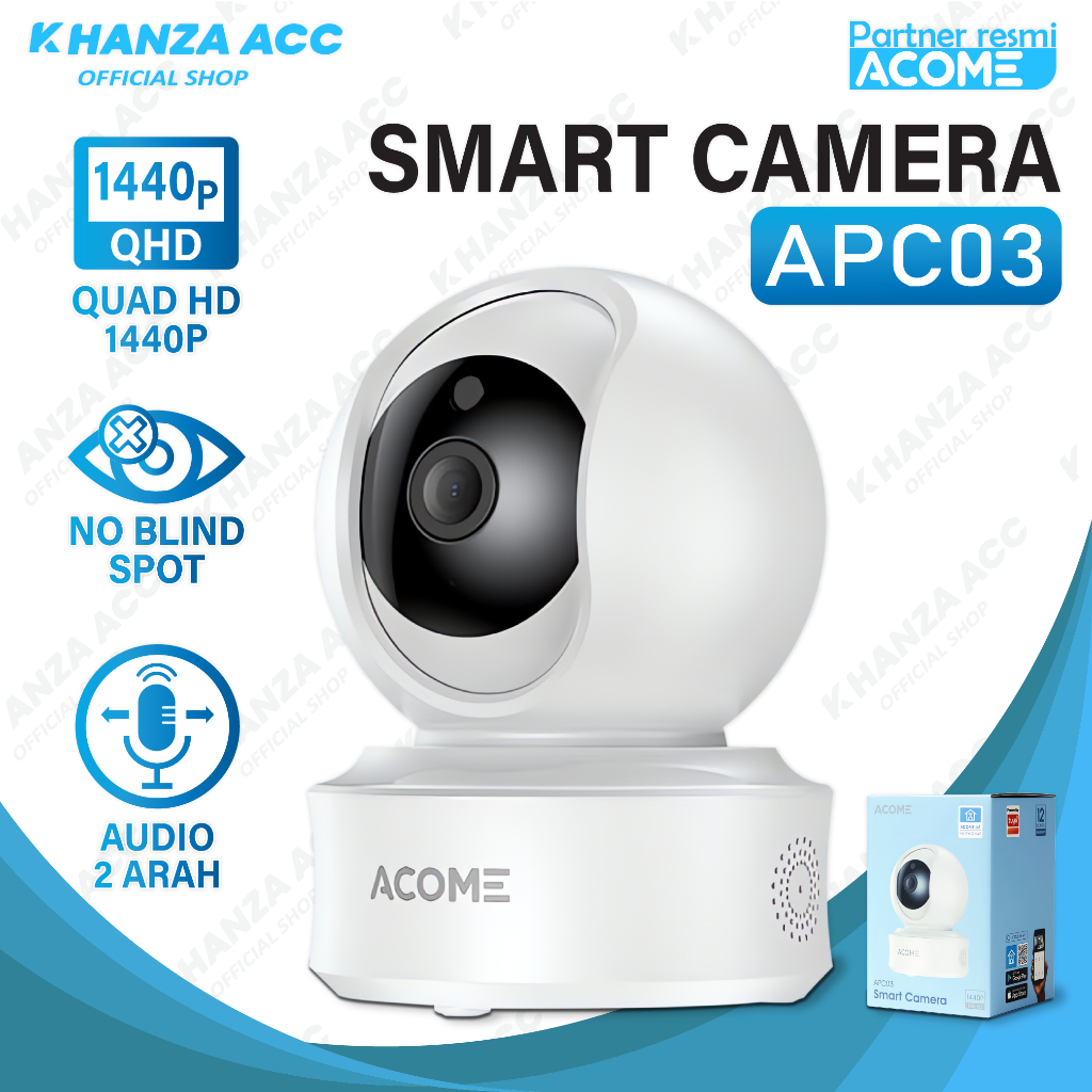 Jual KHANZAACC ACOME APC03 Smart CCTV IP Camera Indoor QHD 1440P | Shopee Indonesia