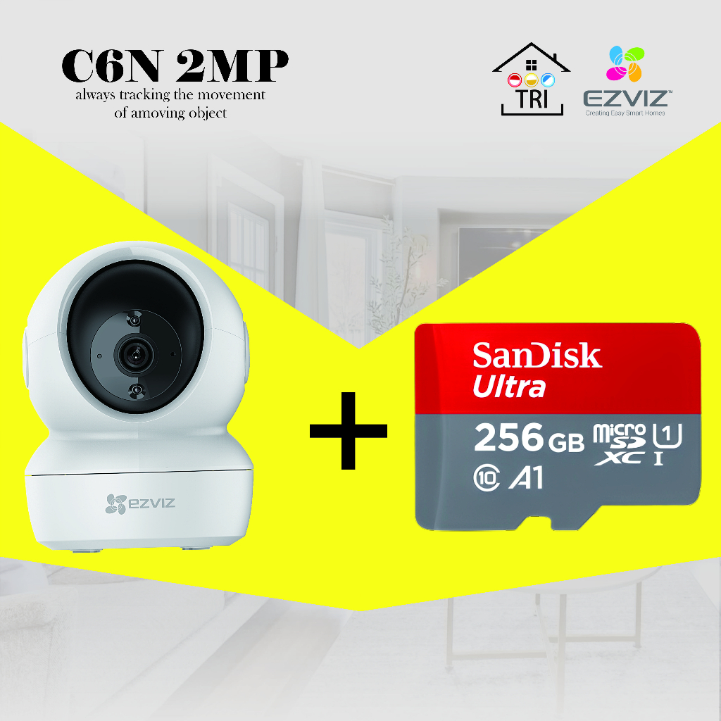 Jual Paket Bundling EZVIZ IP Camera CCTV C6N 2MP 1080p + Memory 256GB ...