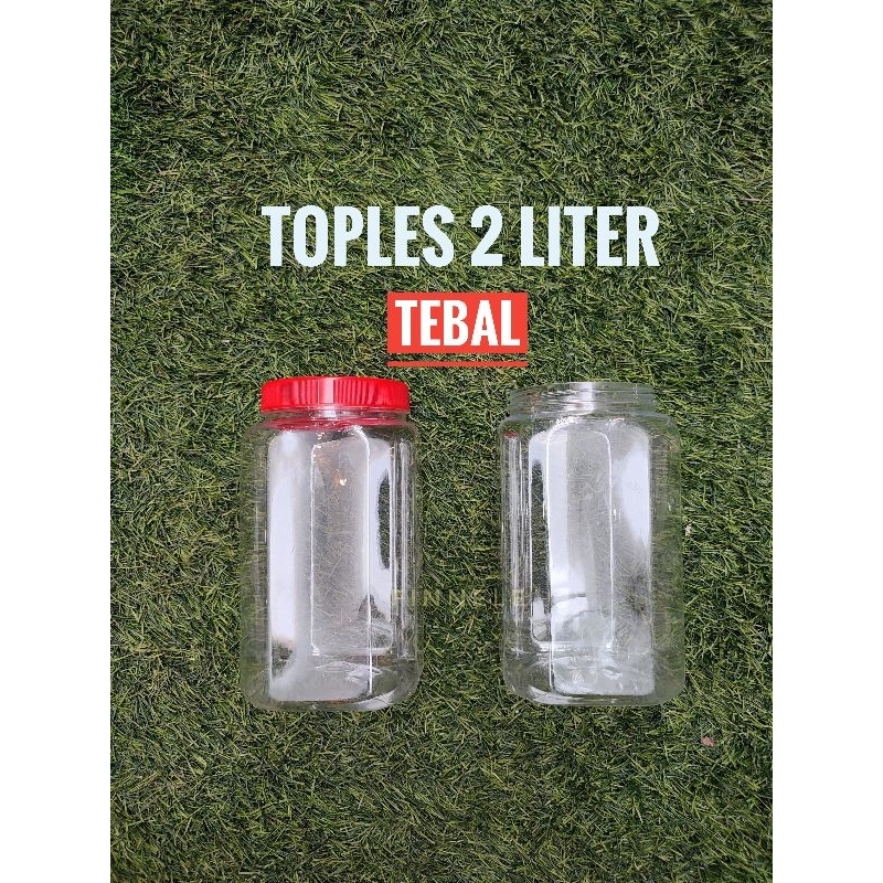 Jual Toples Kotak 2 Liter / Toples Plastik 2000ml / Toples Cupang ...