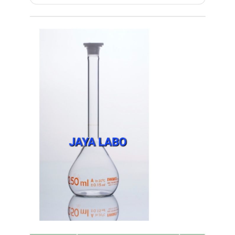Jual IWAKI LABU UKUR Vol. 25 ml PP Stopper / VOLUMETRIC FLASK IWAKI | Shopee Indonesia