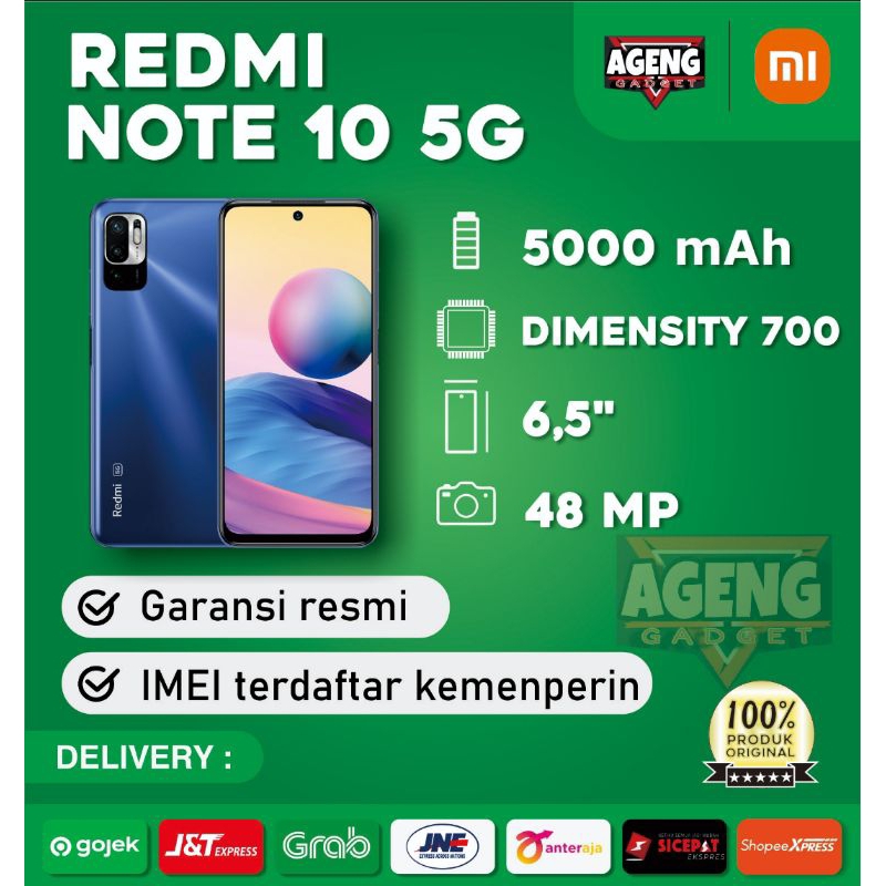 Jual Redmi Note 10 5G 8/128 Garansi Resmi 100% Original | Shopee Indonesia