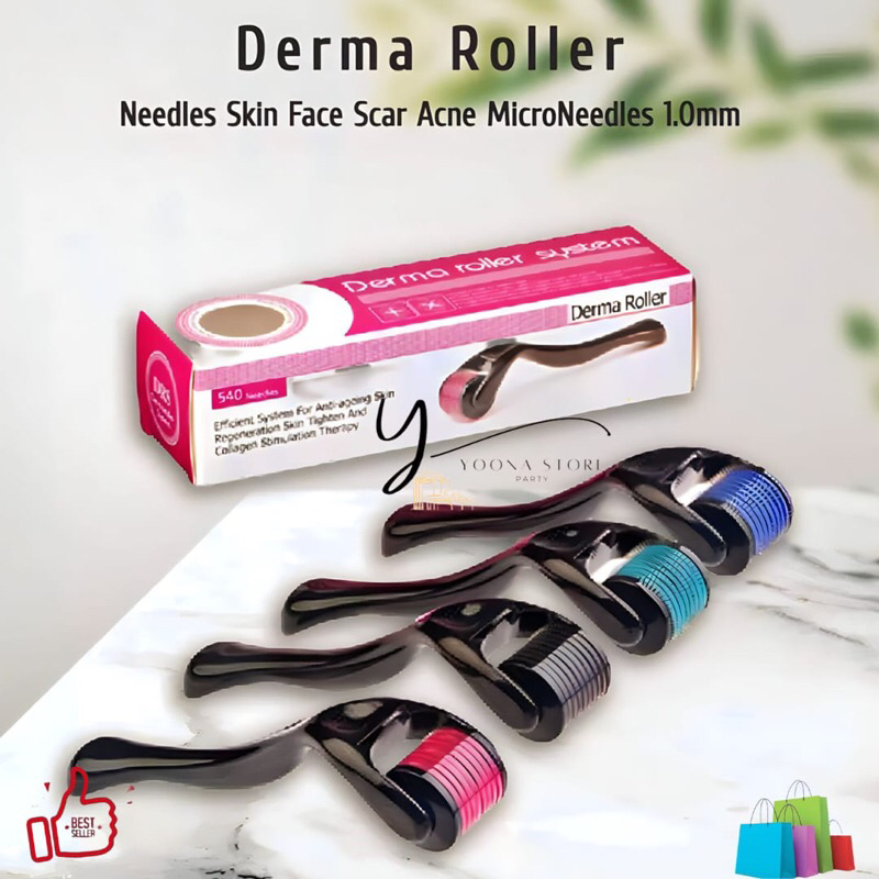 Jual Dermaroller Alat Roller Wajah 540 Jarum Uk 0.5 mm Perawatan Facial ...