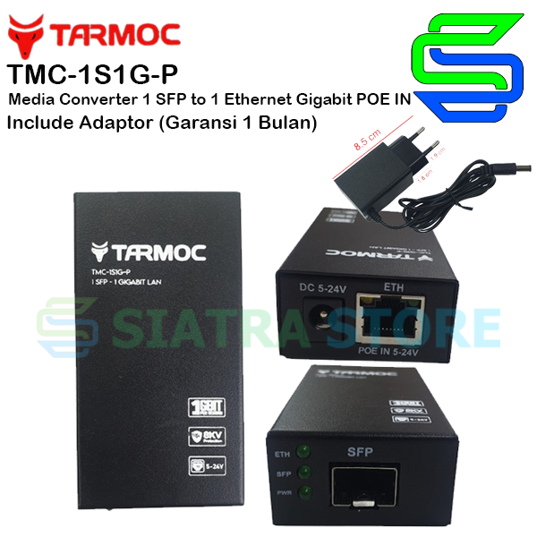 Jual Tarmoc TMC-1S1G-P | 1 SFP 1 LAN GIGABIT POE IN 5-24V mini ...