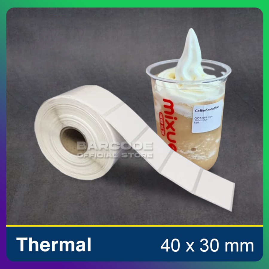 Jual Label Barcode Thermal Mixue 40 x 30 Stiker 40x30 mm 1 Line 40x30mm ...