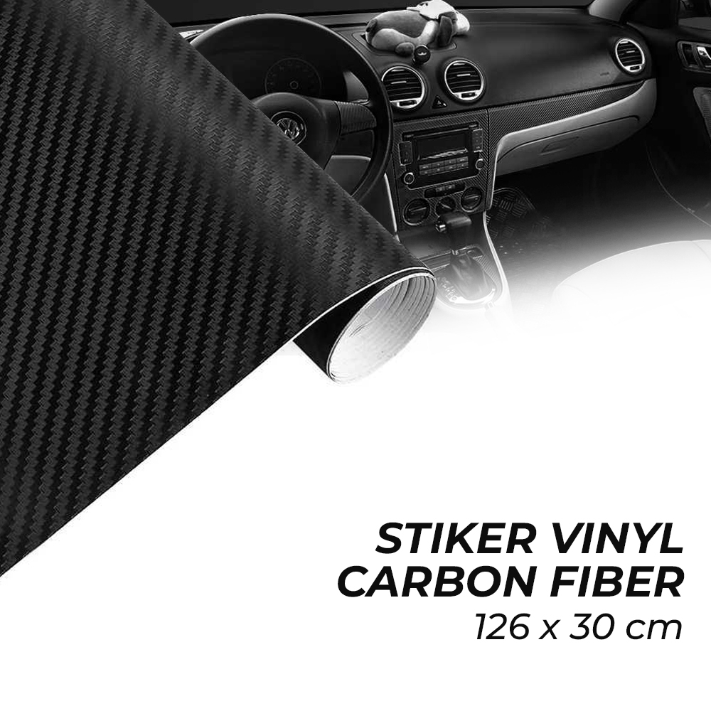 Jual Stiker Vinyl Carbon Fiber Mobil Car Wrap 3D Multifungsi 126 x 30 ...