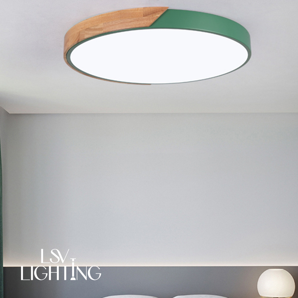 Jual Lampu Langit-Langit Modern Minimalis Model Bulat Kayu | Shopee ...