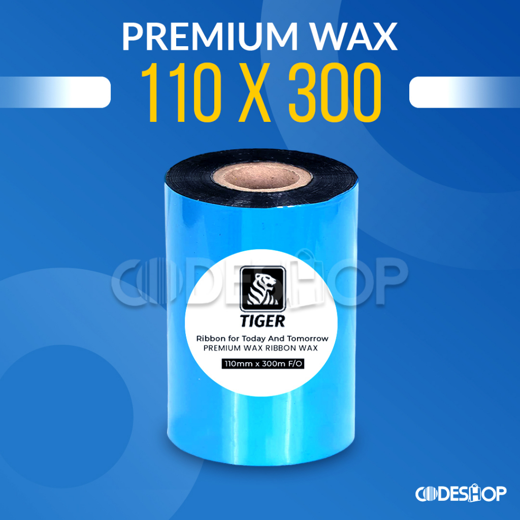 Jual Carbon Ribbon Barcode Ukuran 110 X 300 Meter Premium Wax For ZEBRA ...