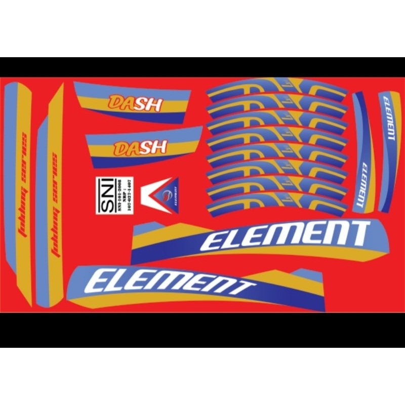 Jual stiker sepeda lipat element Dash mengkilap anti air | Shopee Indonesia