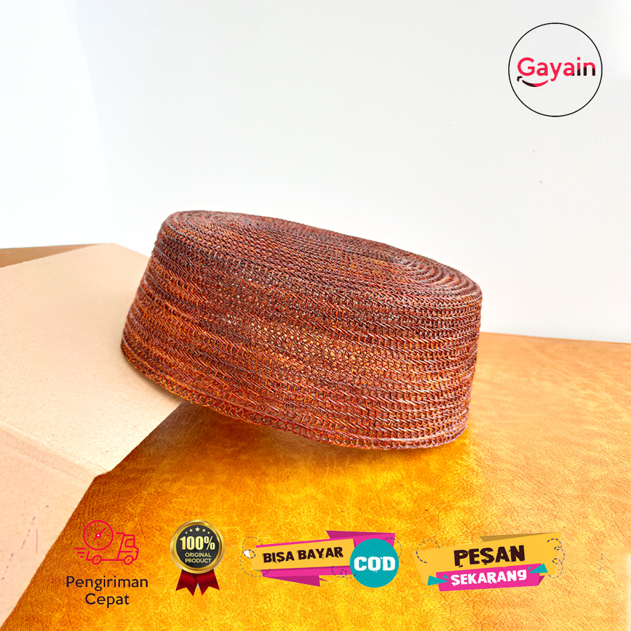 Jual Peci Anyaman Resam Kualitas Terbaik Kopiah Rajut Anyaman Resam ...