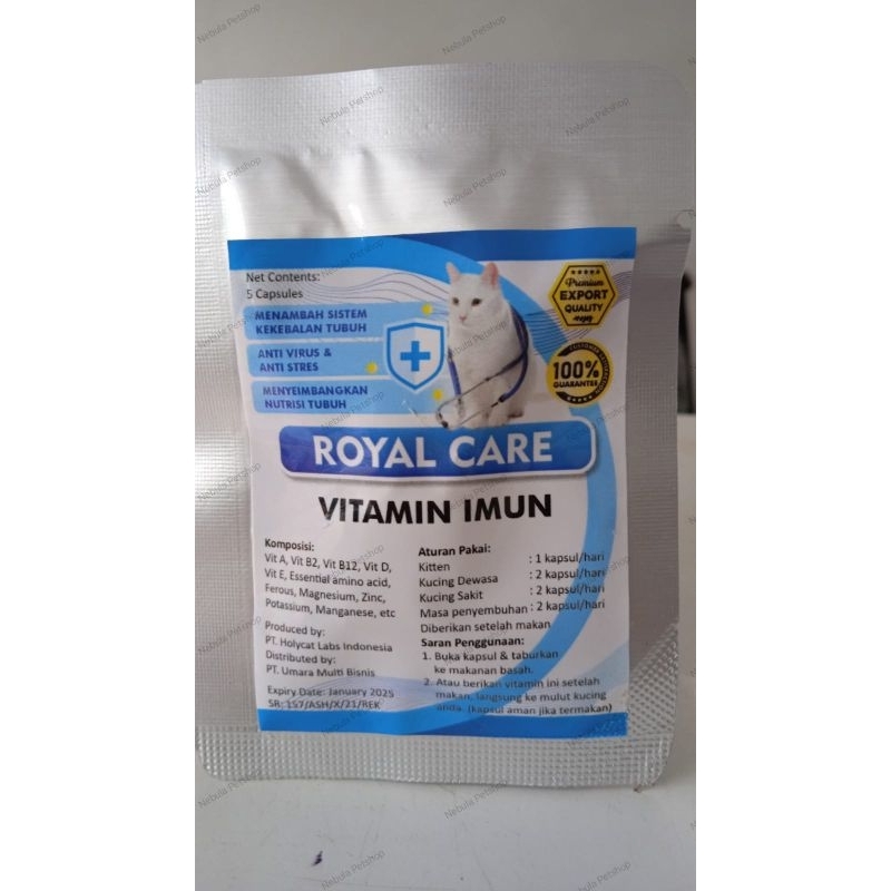 Jual Royal Care Vitamin Imun Sachet / Vitamin Kucing Sachet isi 5 ...