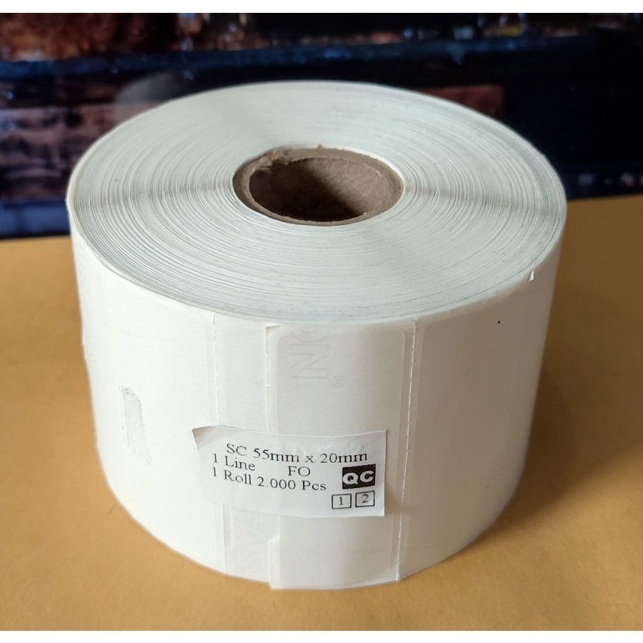 Jual ETIKET LABEL SEMICOATED 55x20 ISI 2000PCS STIKER BARCODE 55 X 20 ...