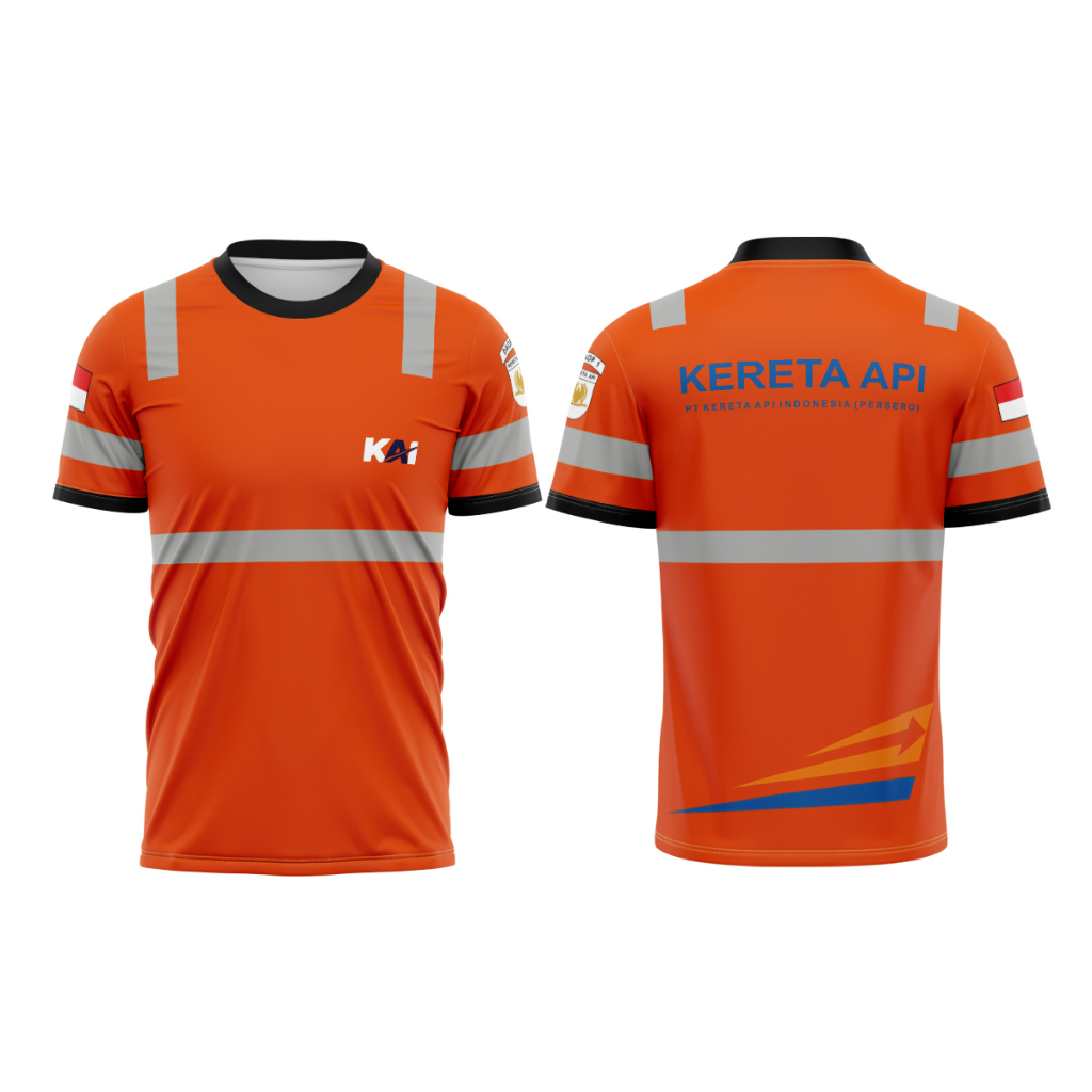 Jual Baju Kaos Pria Dewasa KERETA API INDONESIA KAI Terbaru Lengan ...