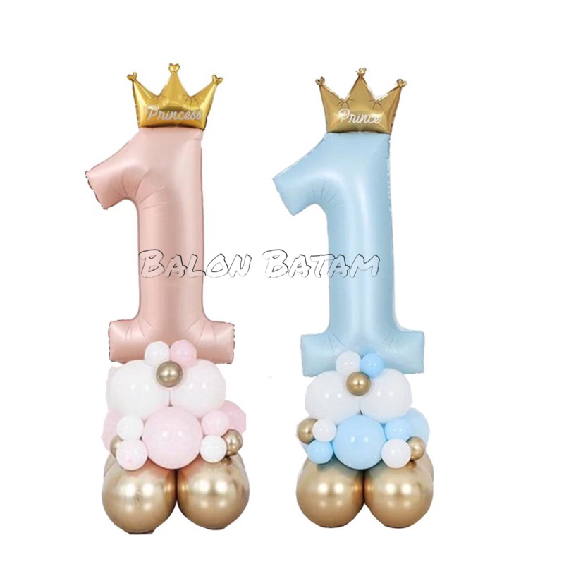 Jual Paket balon angka 1 Prince Princess | Shopee Indonesia