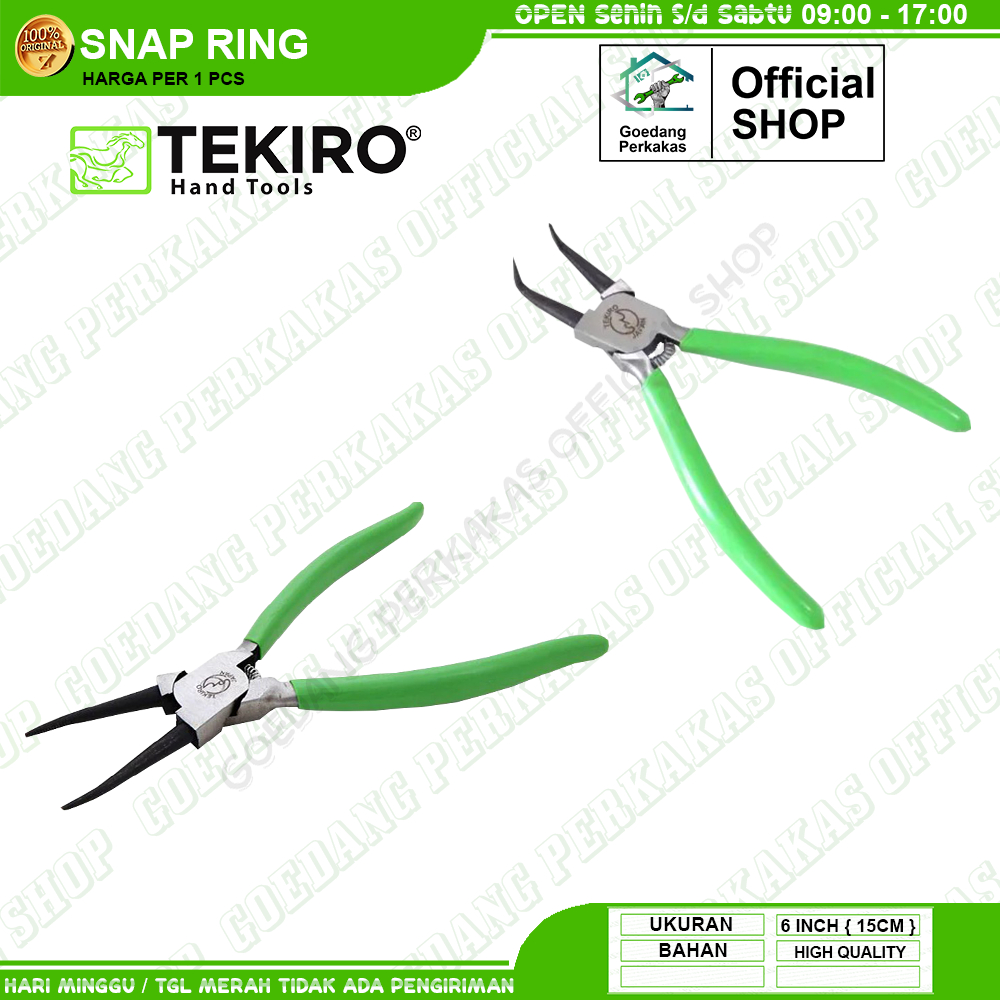 Jual Tang Snap Ring 6 Inch Tekiro Lurus Buka Tutup Bengkok Circlip ...