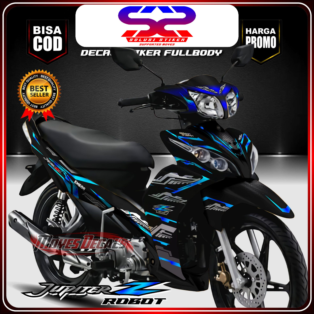 Jual Decal Sticker Striping Variasi Jupiter Z Robot Motif\Biru FullBody ...