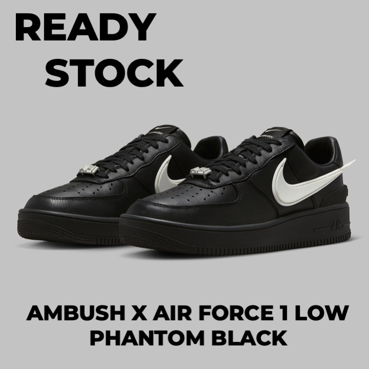 Jual Sigma Sneakers AMBUSH X Nike Air Force 1 Low Phantom Black ...