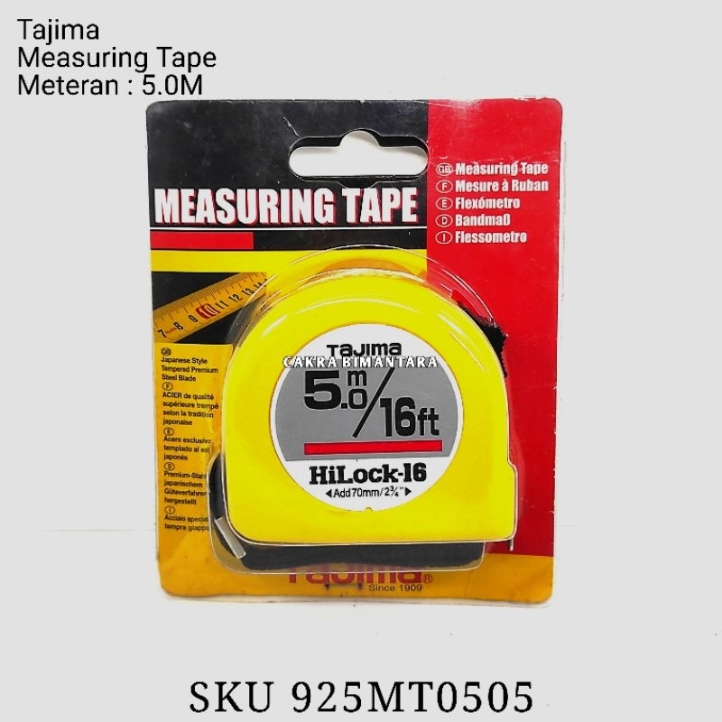 Jual Tajima measuring tape 5M meteran 5 M Roll Meter japan 16 Feet ...