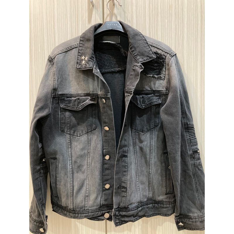 Jual RUCAS JADE BLACK BIKER DENIM JACKET ORIGINAL | Shopee Indonesia
