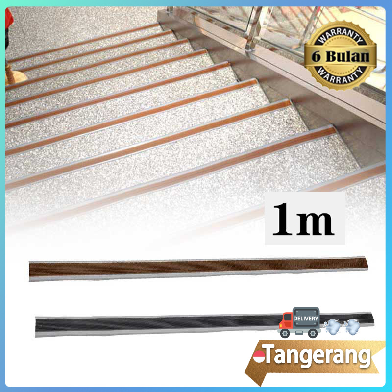Jual Lis Tangga Pengaman Anti Slip Type L 5cm Tangga Doubletape Step Nosing Karet + Perekat 3M ...