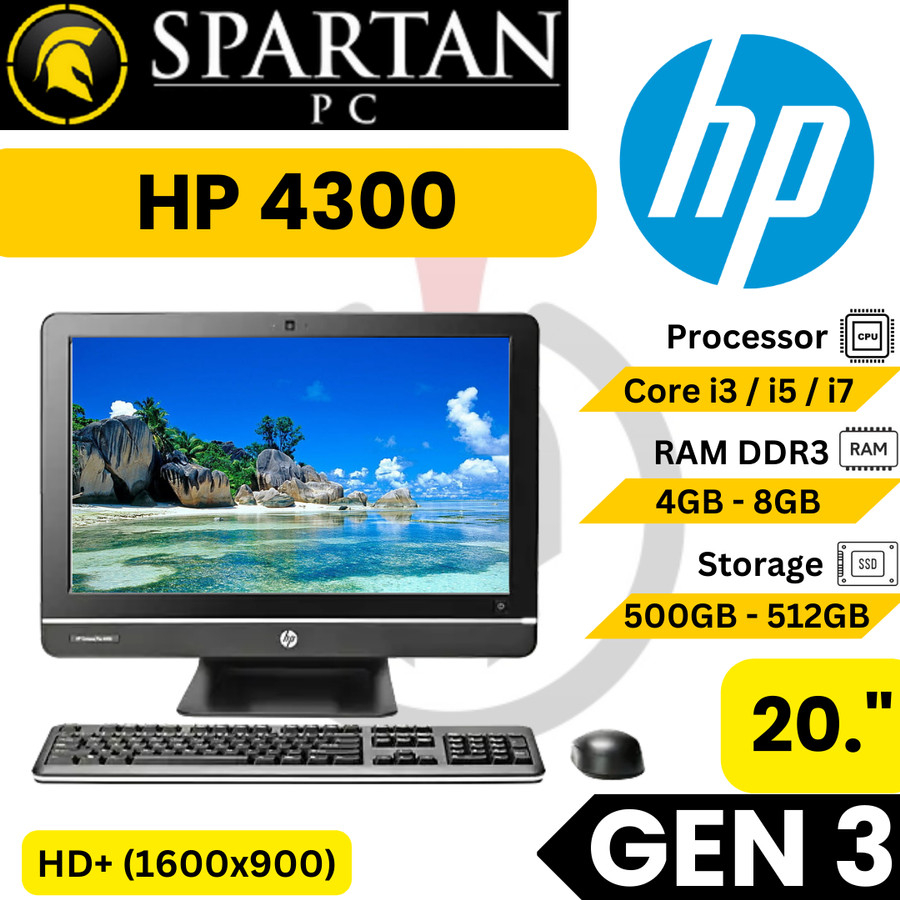 Jual AIO HP 4300 Core i5 / i7 Gen 3rd PC ALL IN ONE ProOne 20 Inch Second | Shopee Indonesia