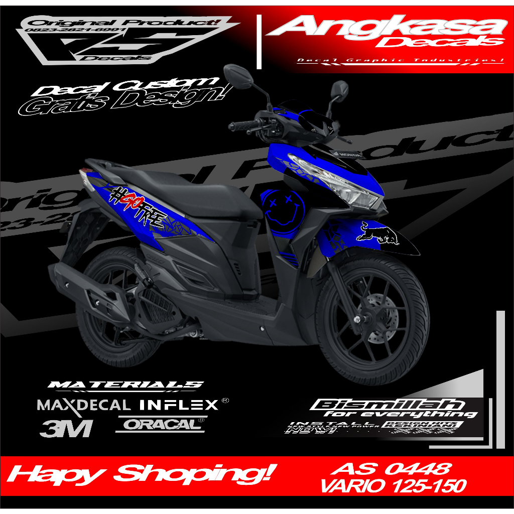 Jual 0448 DECALS STIKER FULLBODY CUSTOM MOTOR VARIO 125-150 // variai ...