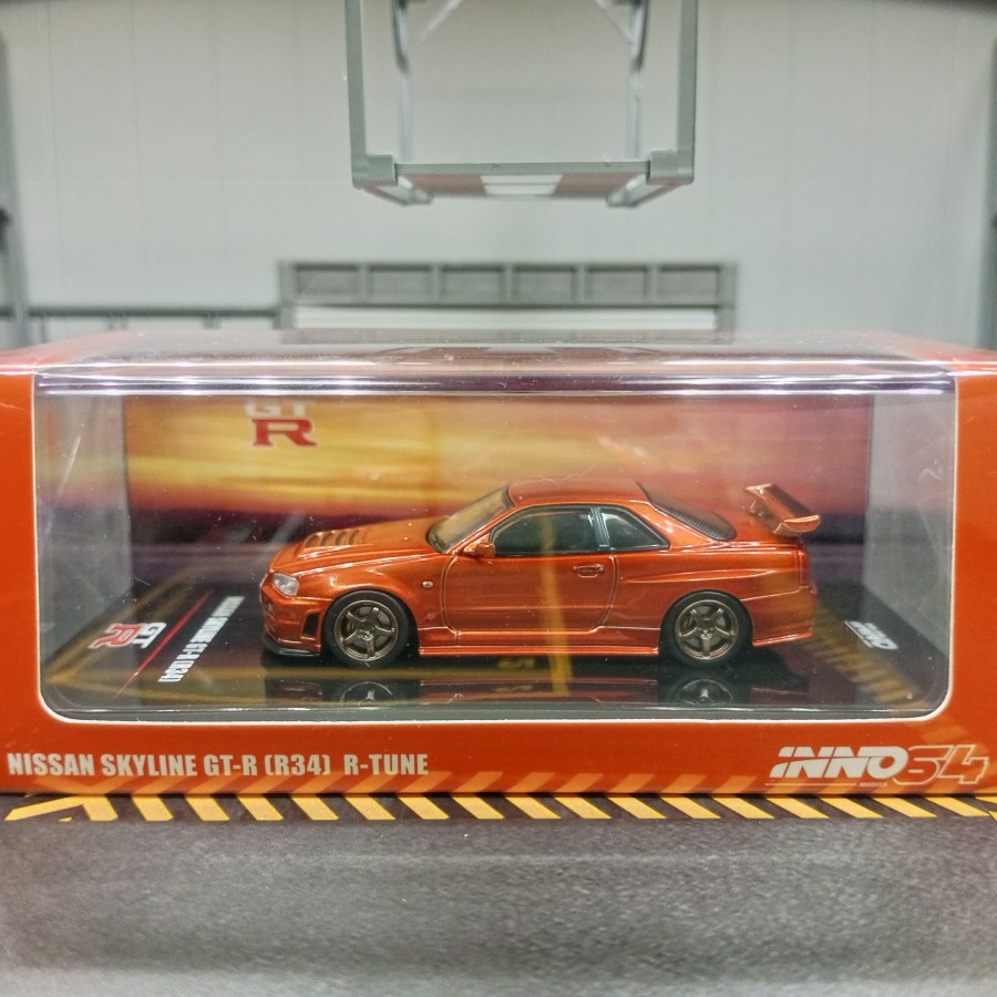 Jual Inno64 Nissan Skyline GT-R R34 R-Tune Orange Metallic RHD | Shopee ...