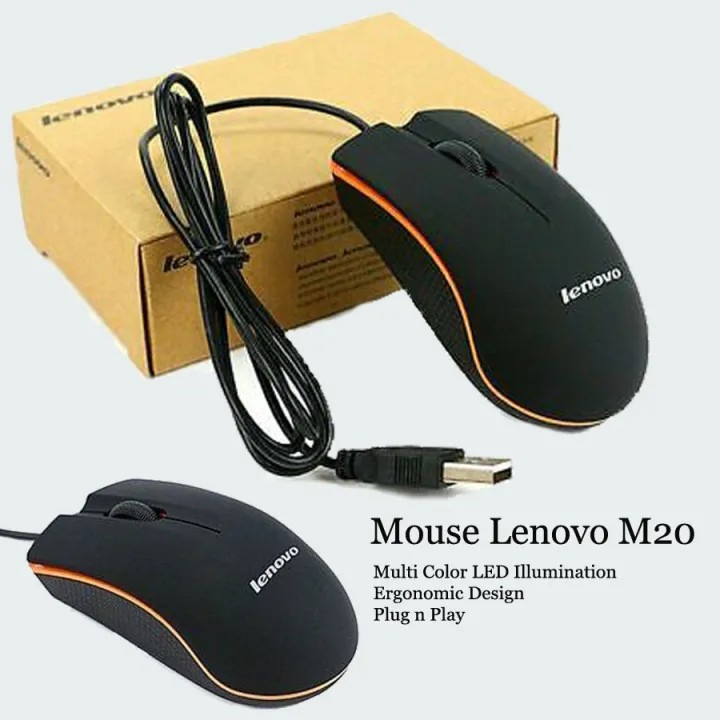 Jual Mouse Lenovo M20 Optical USB | Shopee Indonesia