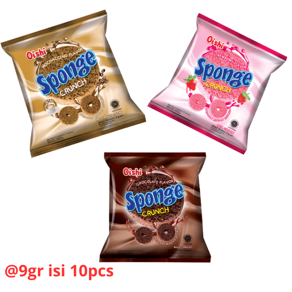 Jual OISHI SPONGE RENCENG @9gr ISI 10 | Shopee Indonesia