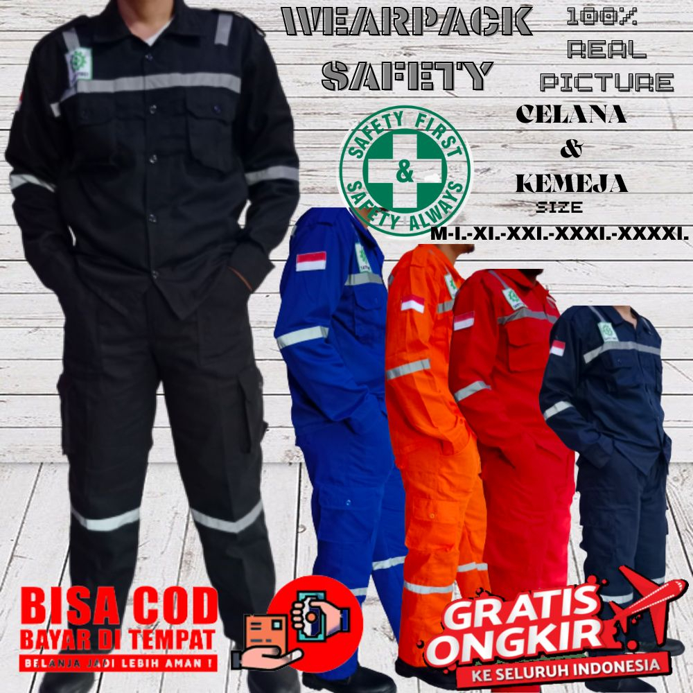 Jual TERBARU M-4XL Wearpack Safety PDL / Wearpack Setelan Kemeja ...