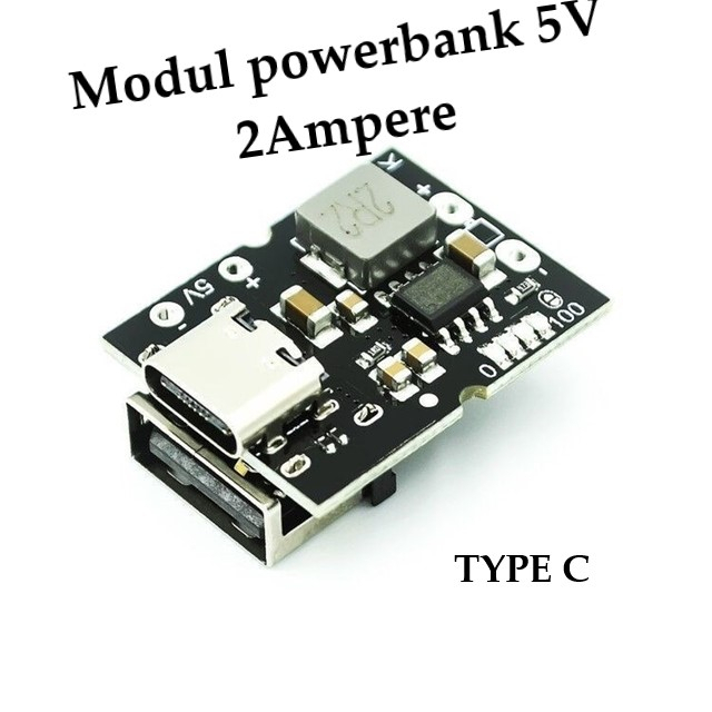 Jual Modul powerbank 5v 2A type c input single output fast charging QC ...