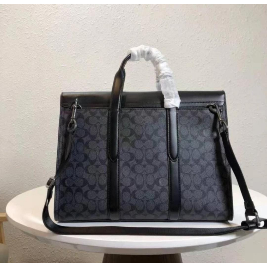 Jual TAS COACH Metropolitan Portfolio In Signature Canvas Black ...