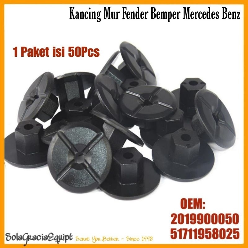 Jual Kancing Mur Fender Bemper Mercedes Benz dan BMW - 1Paket Isi 50Pcs ...