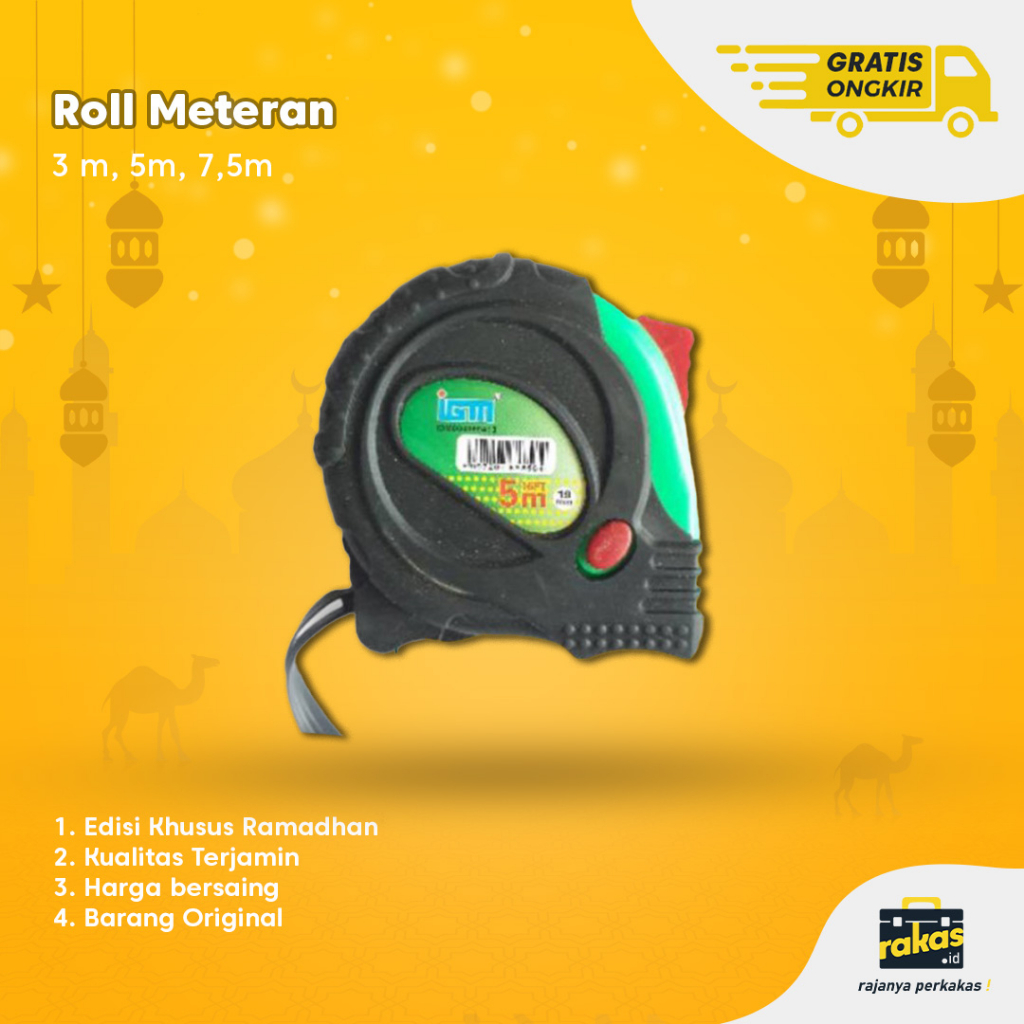 Jual Rol Meter / Meteran 3m, 5m dan 7,5m Dijamin Murah | Shopee Indonesia