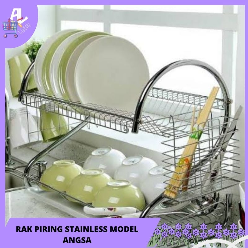 Jual Rak Piring Stainless model Angsa | Shopee Indonesia