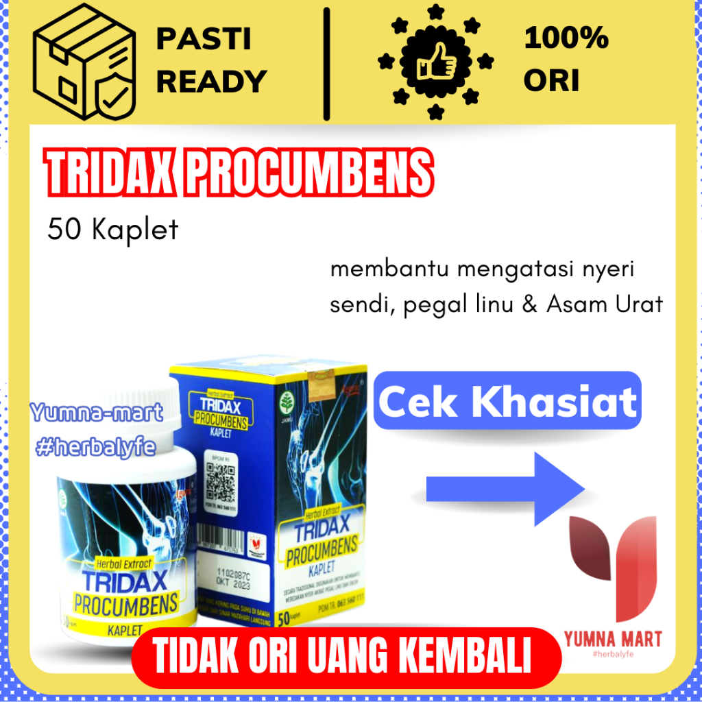 Jual TRIDAX PROCUMBENS KAPLET - Obat Nyeri Sendi dan Asam Urat | Shopee Indonesia