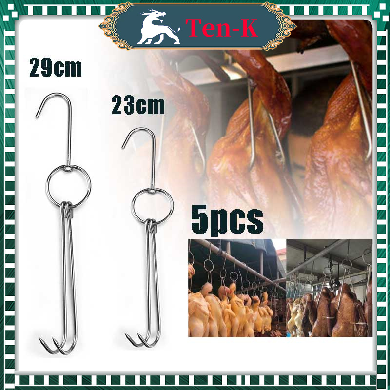 Jual Gantungan Daging Ayam Bebek 23 29cm Double Hook Stainless 5pcs ...