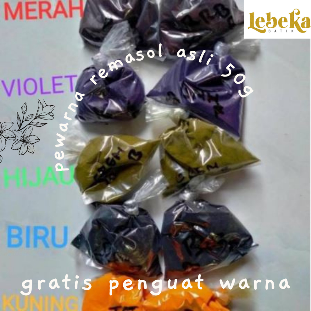 Jual 100gr PEWARNA BATIK/ JUMPUTAN/TIE DYE (50GR+50GR)PEWARNA REMASOL ...
