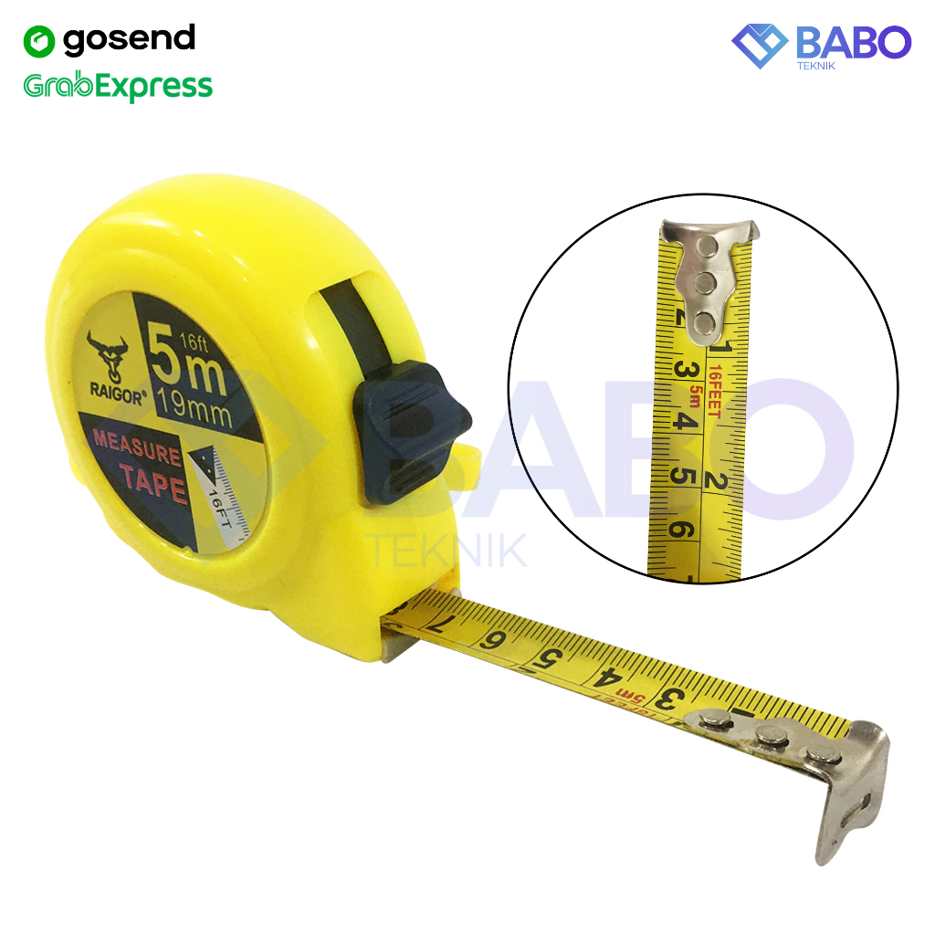 Jual Meteran Bangunan Roll 5M 5 Meter Alat Ukur Rol Measuring Tape ...