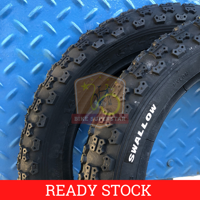 Jual Ban Luar Sepeda Listrik 14 x 2.125 SWALLOW Hitam Selis | Shopee Indonesia