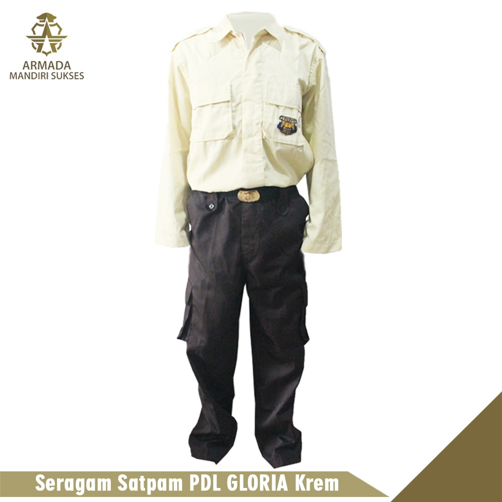 Jual Seragam PDL Satpam Gloria Krem | Seragam Pakain Dinas Lapangan ...