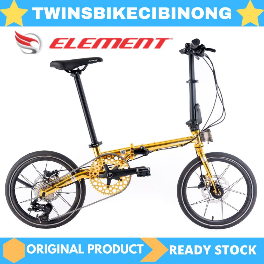 Jual Sepeda Lipat 16inc Element Troy X Gold New | Shopee Indonesia