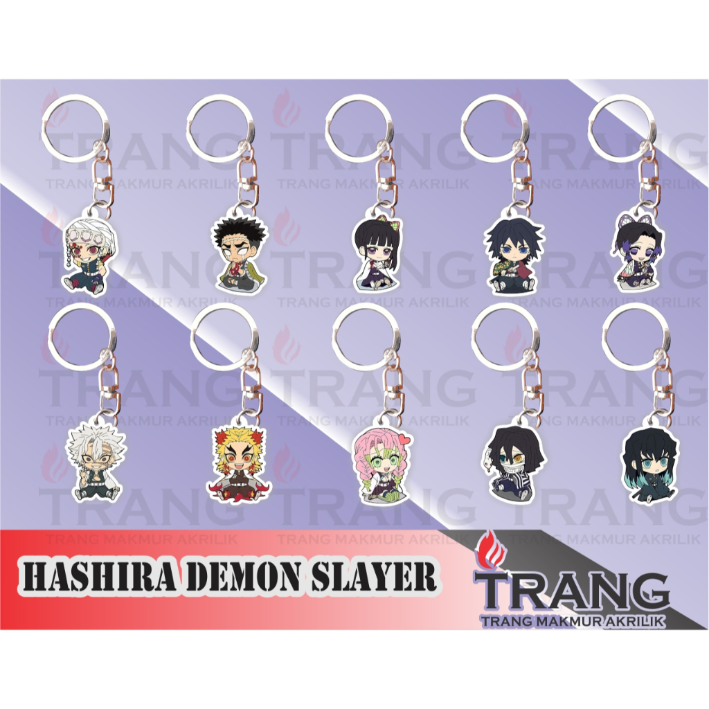 Jual Gantungan Kunci Akrilik Hashira Kimetsu No Yaiba/Keychain Acrylic ...