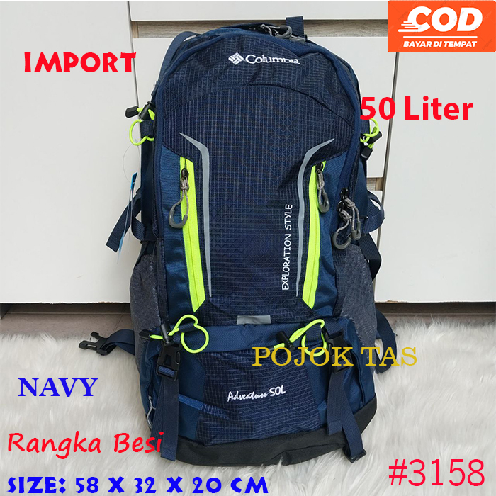 Jual Tas Ransel Gunung Carrier Colombia 50L Outdoor Tas Hiking Bag Tulang Rangka Besi | Shopee ...