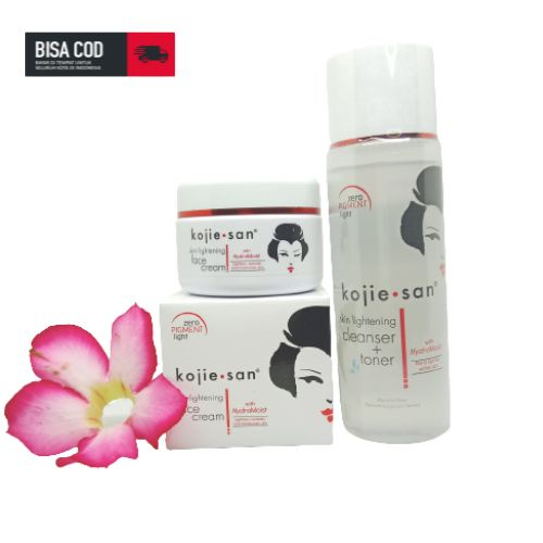 Jual Paket Kojie San Face Lightening Cream 30 gr + Skin Lightening Cleanser + Toner with ...