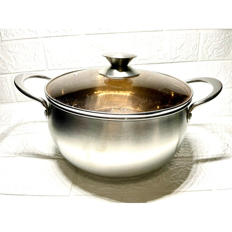 Jual Panci Sup Soup Pot Stainless Steel Dengan Tutup Kaca - 24 CM ...
