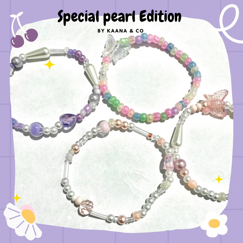 Jual [PART 2 - SPECIAL PEARL BEADS EDITION] Beads Bracelet | Korean ...