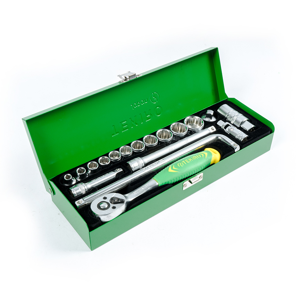 Jual TEKIRO 3/8 INCH SOCKET SET 12 PT 6 - 22 MM 18 PCS | Shopee Indonesia